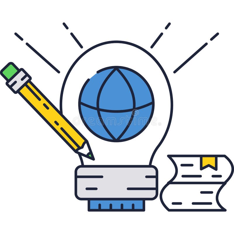 Global knowledge stock vector. Illustration of color, icons - 3299834