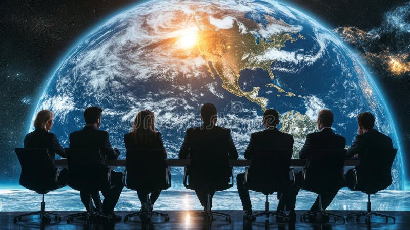 Global Leaders in Conference Room Discussing the Planet S Future Stock ...
