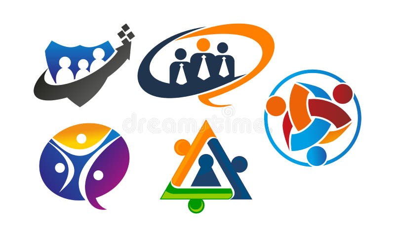 Global Leadership Teamwork Solution Set Stock Vector - Illustration of ...