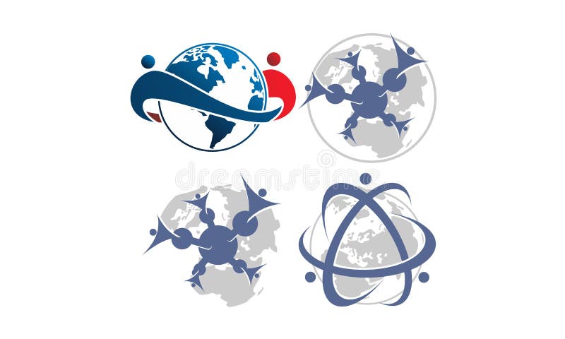 Global Leadership Teamwork Solutions Set Stock Vector - Illustration of ...