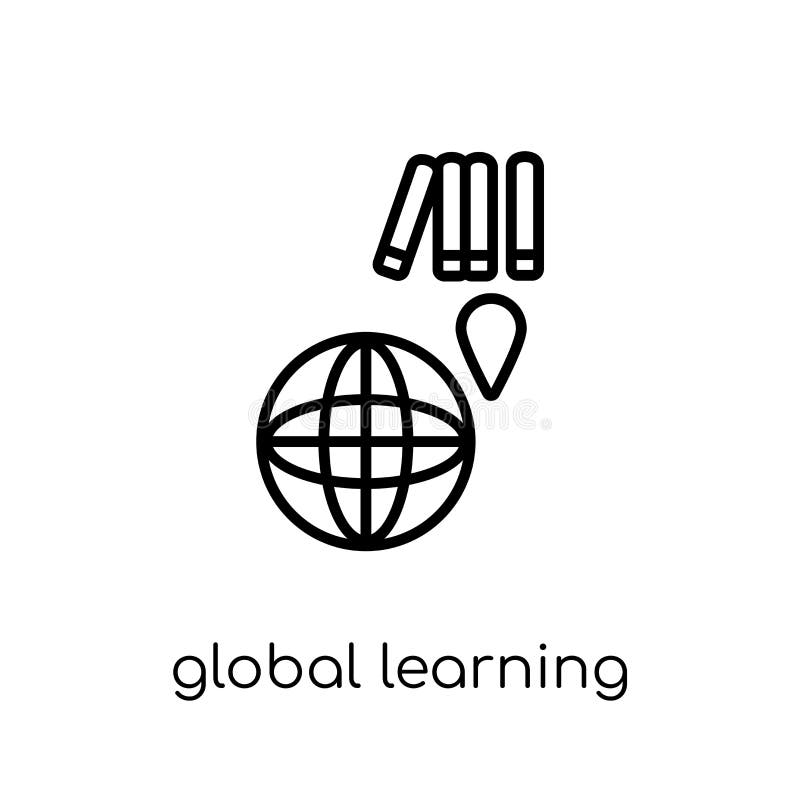 Global Learning Icon. Trendy Modern Flat Linear Vector Global Le Stock ...