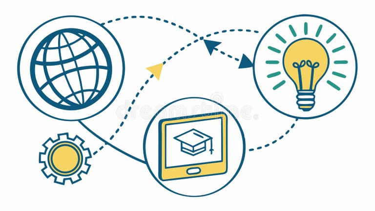 Global Learning and Innovation Process Flowchart Vector Illustration ...