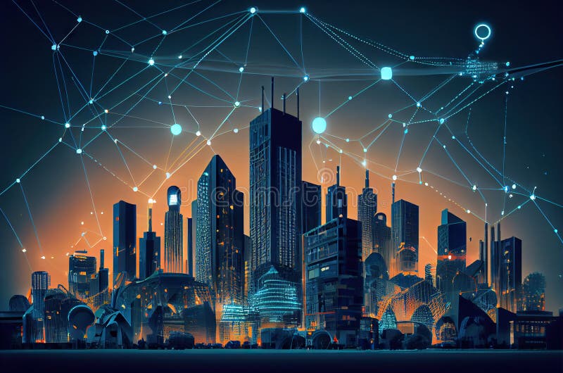 Global Lines of Communication Stock Illustration - Illustration of ...