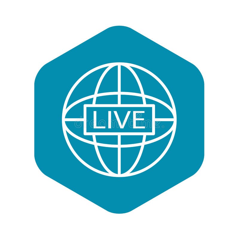 Global Live Video Blog Icon, Outline Style Stock Vector - Illustration ...