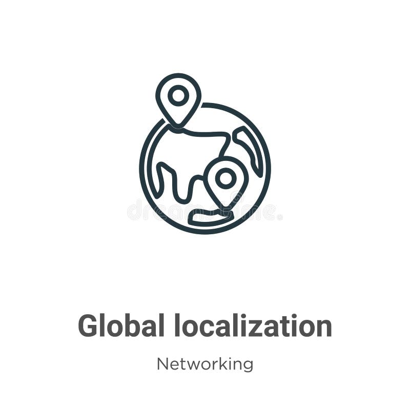 Global Localization Icon in Trendy Design Style. Global Localization ...