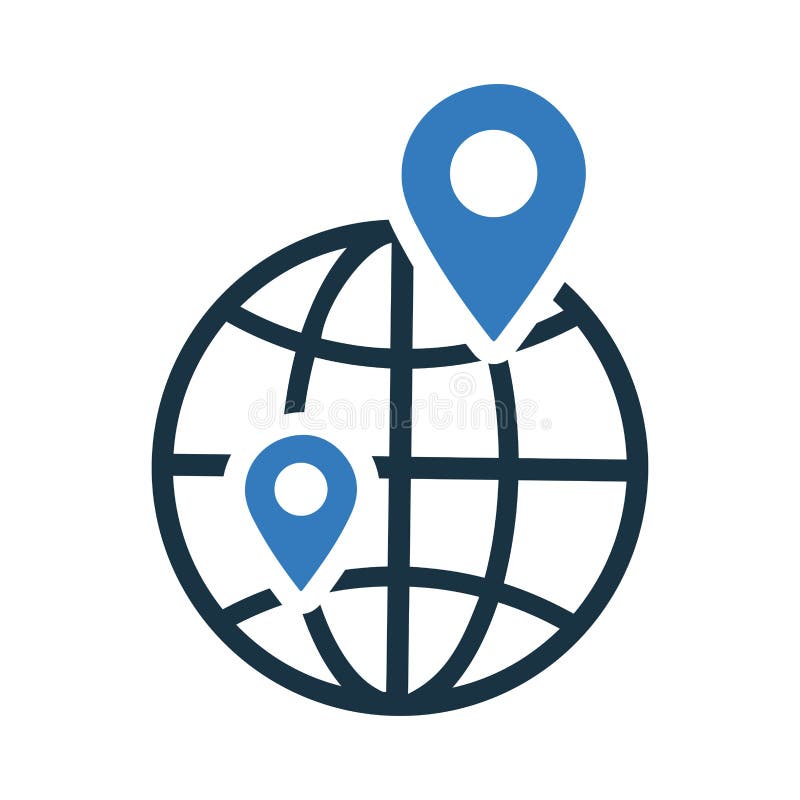 Global Location Icon stock vector. Illustration of international ...
