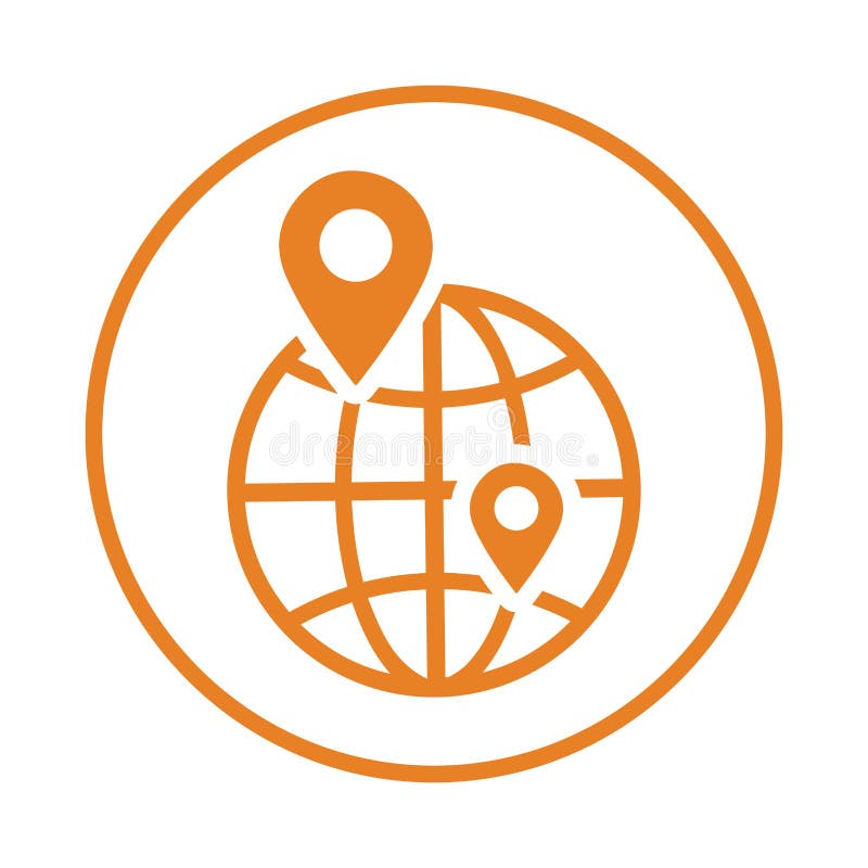 Global Location Icon stock vector. Illustration of international ...