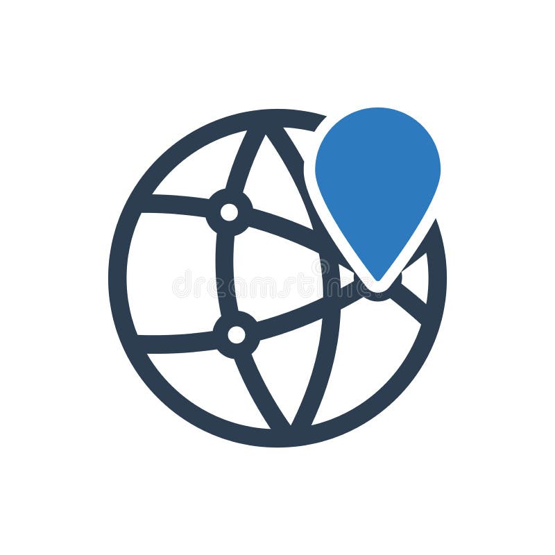 Global Location Icon stock vector. Illustration of symbol - 174273657