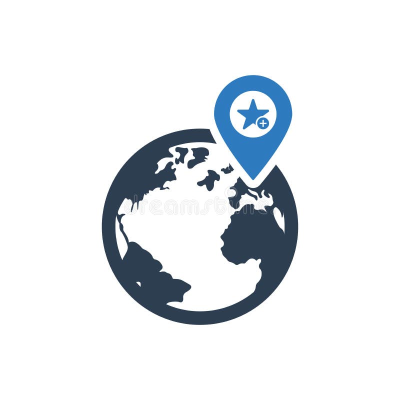 Global Location Icon stock illustration. Illustration of location ...