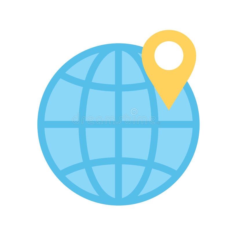 Global Location Icon. Globe with Geolocation Icon Stock Vector ...