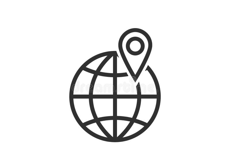 Location Pin Icon Set. Map Pin, Destination and Location Signs Stock ...