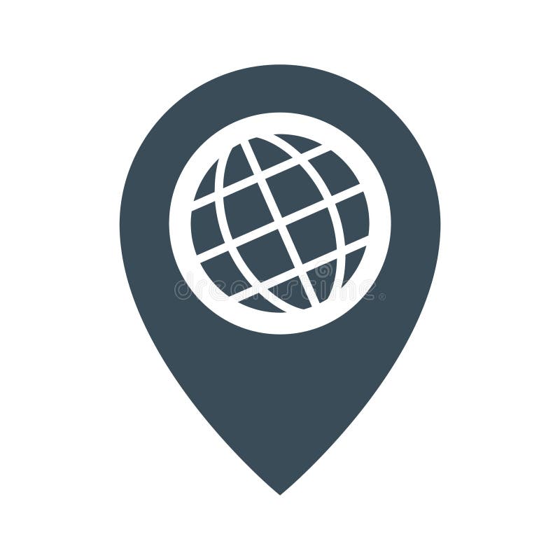 Global Location Icon. Vector Illustration Decorative Design Stock ...