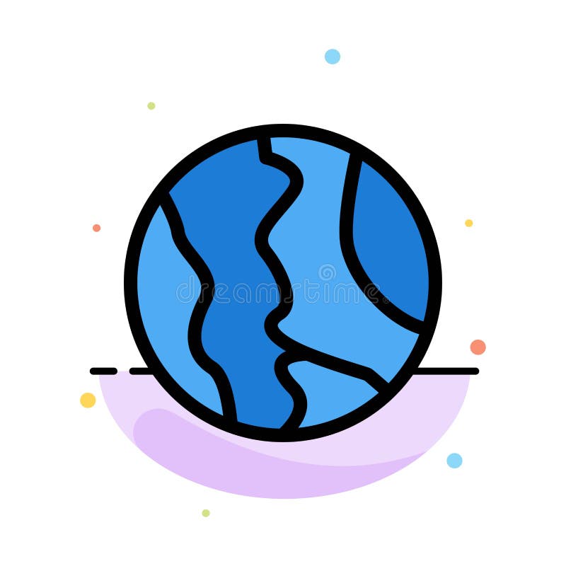 Global, Location, Map, World, Geography Abstract Flat Color Icon ...