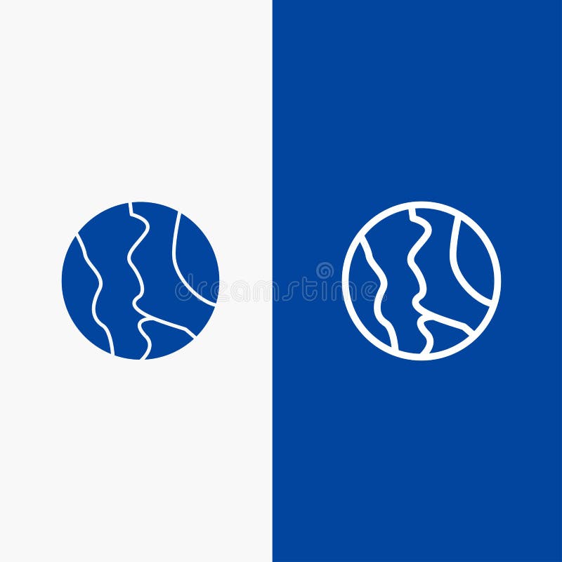Global, Location, Map, World, Geography Line and Glyph Solid Icon Blue ...