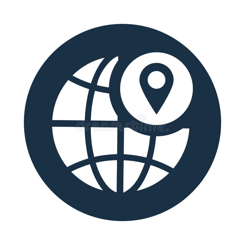 Global Location or Navigation Vector Icon Stock Vector - Illustration ...