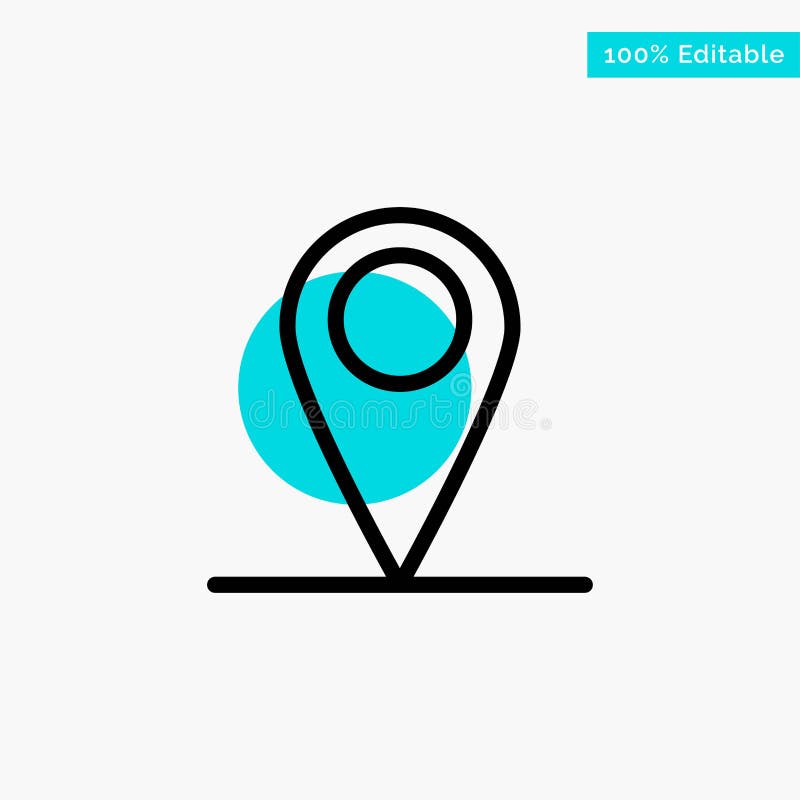 Global, Location, Pin, World Turquoise Highlight Circle Point Vector ...