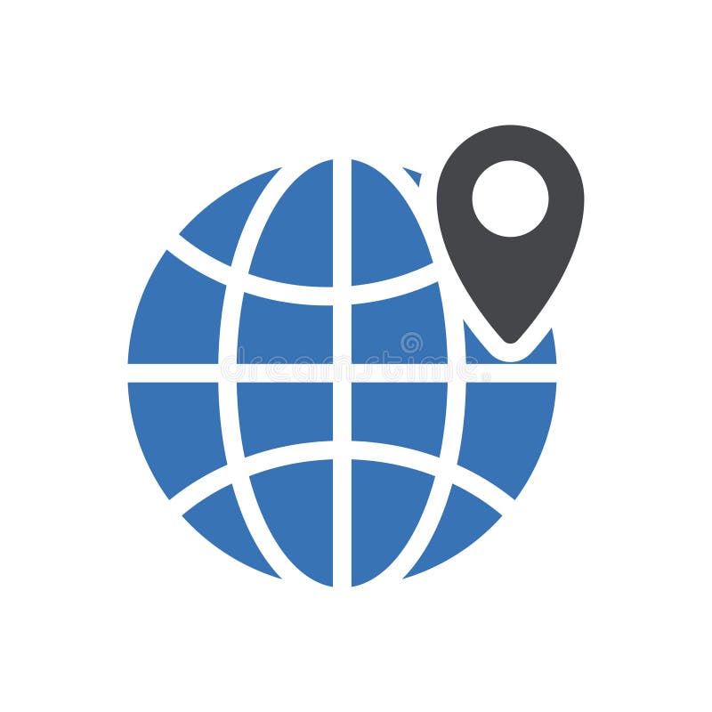 Global location stock vector. Illustration of laptop - 216654905
