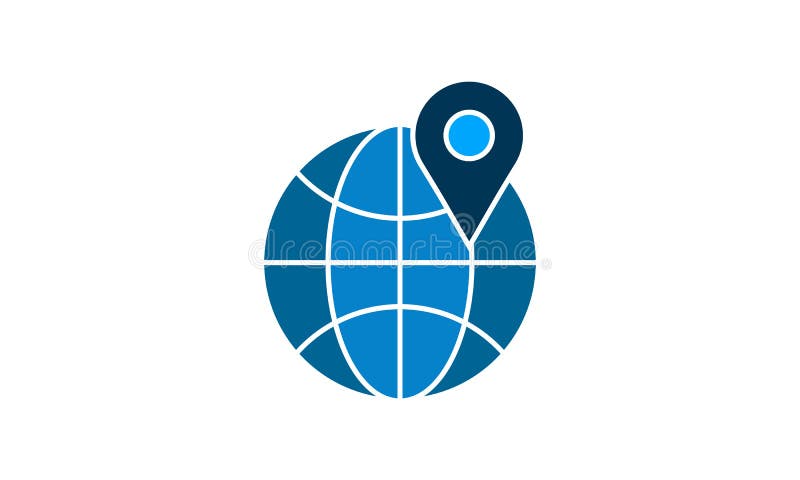 Global Location Icon Vector Illustration Stock Vector - Illustration of ...