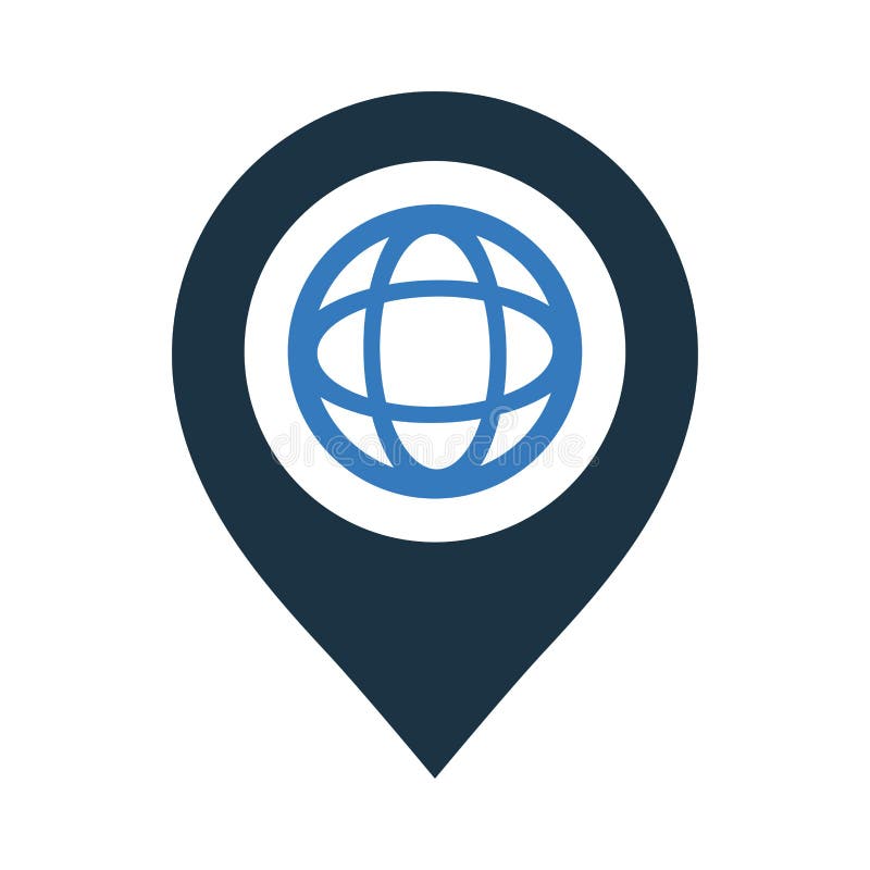 Global Location, Worldwide Icon. Vector Graphics Stock Vector ...