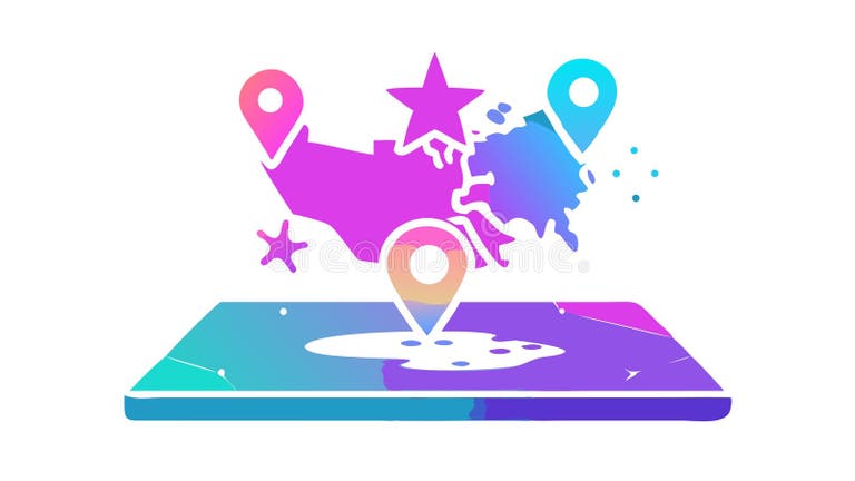 Global Locations: World Map with Multiple Interactive Pins. Vector ...