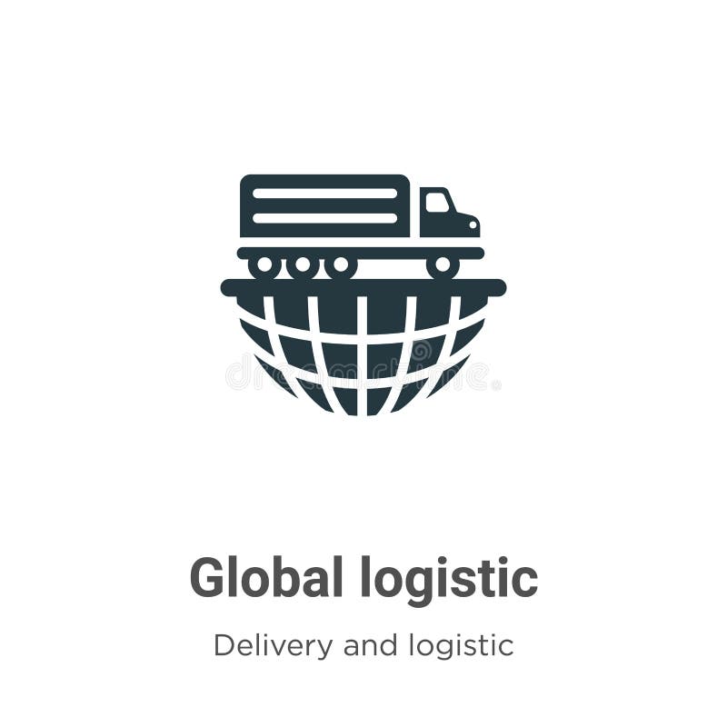 Global Logistic Vector Icon On White Background Flat Vector Global Logistic Icon Symbol Sign
