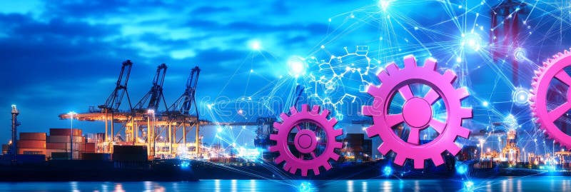 Global Logistics an Abstract Port Industry Representation Efficiency ...