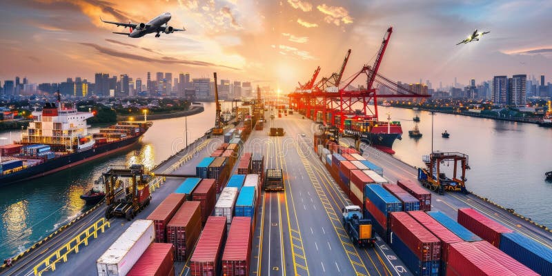 Global Logistics Business Enhanced by Container Cargo Freight Train ...