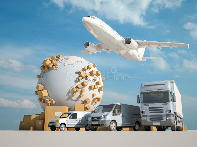 Global logistics stock illustration. Illustration of lorry - 42977287