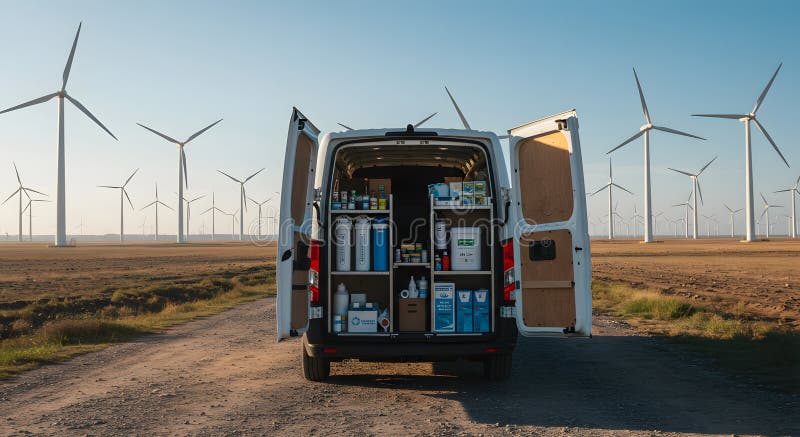 Global Logistics and Distribution Center Stock Illustration ...