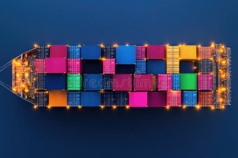 Global Logistics: Futuristic Cargo Container Ships with Advanced ...