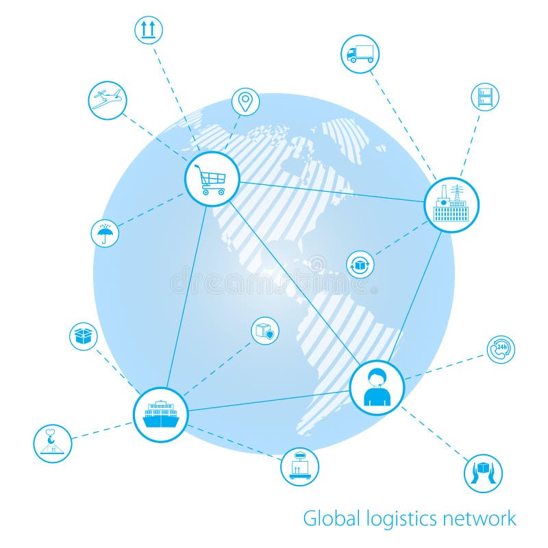 Global Logistics Network. Global Business Connection Technology ...