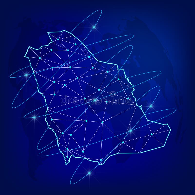 Global Logistics Network Concept. Communications Network Map of the ...