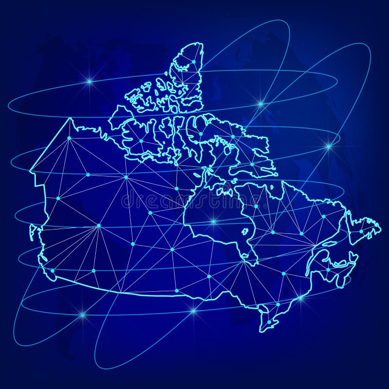 Global Logistics Network Concept. Communications Network Map of the ...