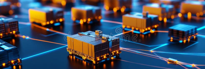 Global Logistics Network Efficient Supply Chain Interconnected ...