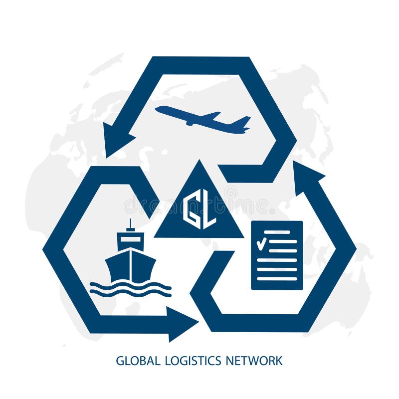 Global Logistics Network. Map Global Logistics Partnership Connection ...