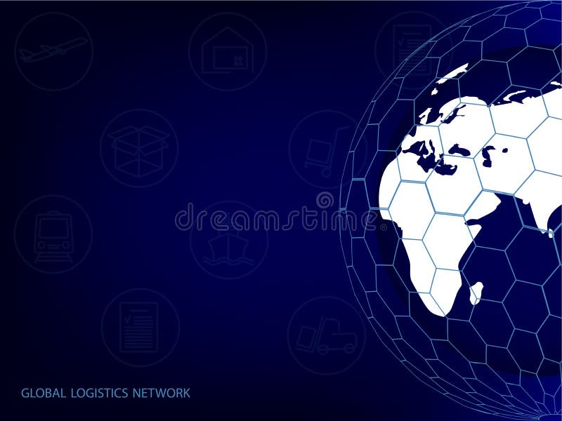 Global Logistics Network. Map Global Logistics Partnership Connection ...