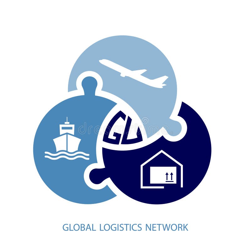 Global Logistics Network. Map Global Logistics Partnership Connection ...