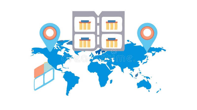 Global Logistics and Shipping Network, Vector Design Generative AI ...