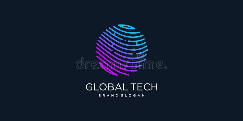 Global Logo Design with Creative Unique Concept Premium Vector Stock ...