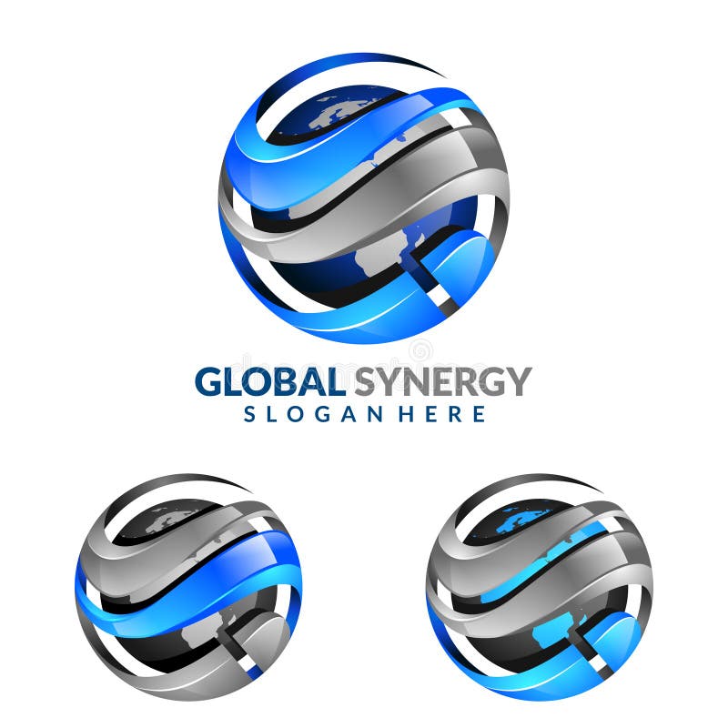 Global Logo for Modern Technology World Sphere Concept Stock Vector ...