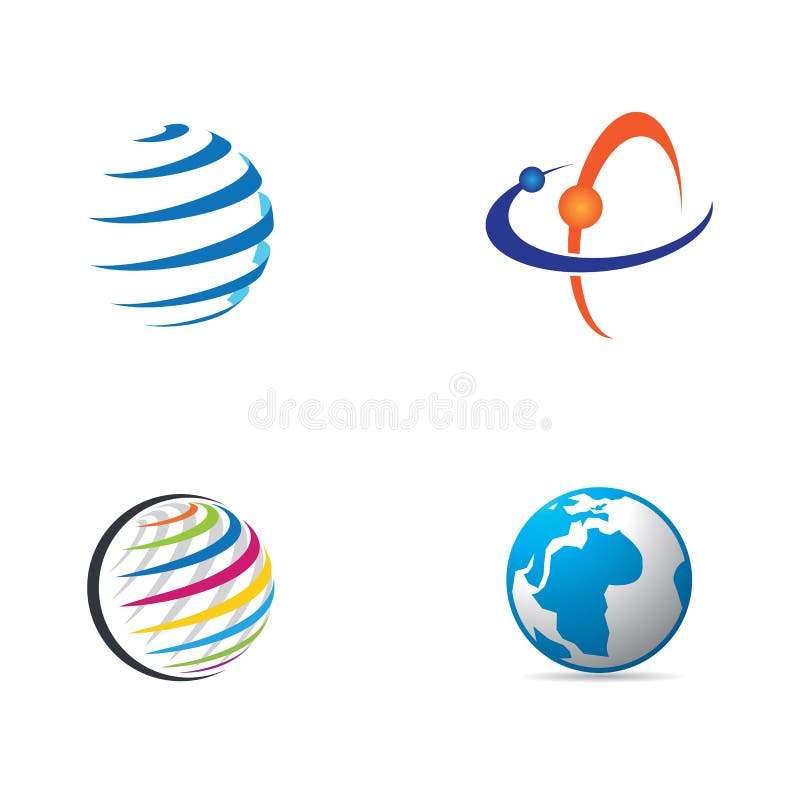 Global Logo Vector Icon Illustration Stock Vector - Illustration of ...