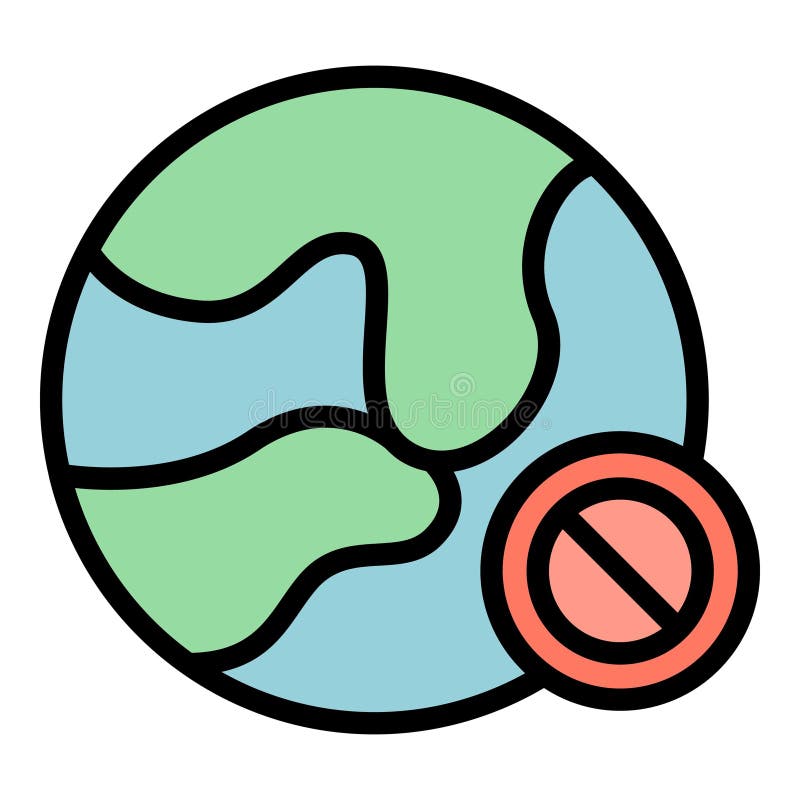 Global Lost Connection Icon Vector Flat Stock Vector - Illustration of ...