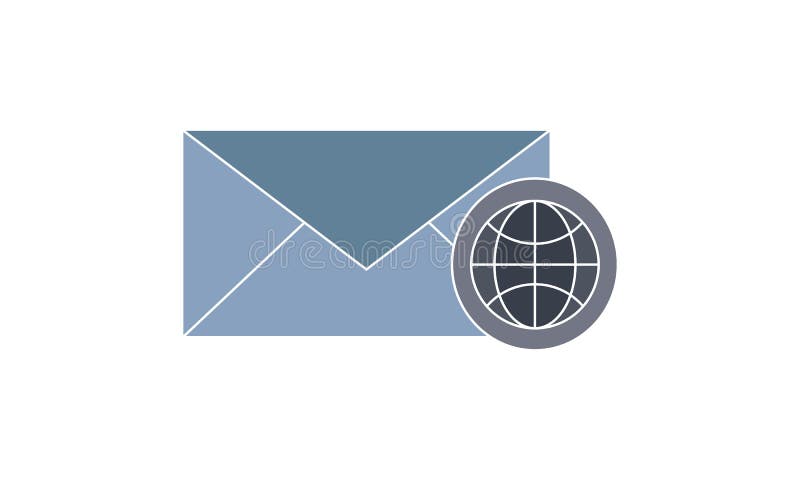 Global Mail Icon Flat Vector Design.Can Be Used for Many Purposes ...