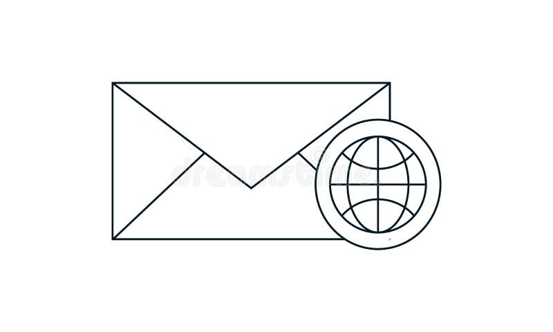 Global Mail Icon Flat Vector Design.Can Be Used for Many Purposes ...