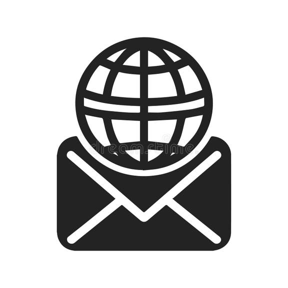 Global Mail Icon Silhouettes Vector Illustration Stock Vector ...