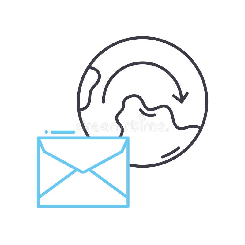 Website Mail Line Icon, Outline Symbol, Vector Illustration, Concept ...
