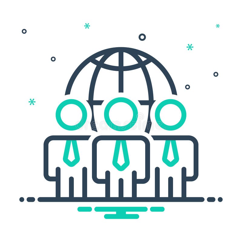 Mix Icon for Global Management, Administration and Authority Stock ...