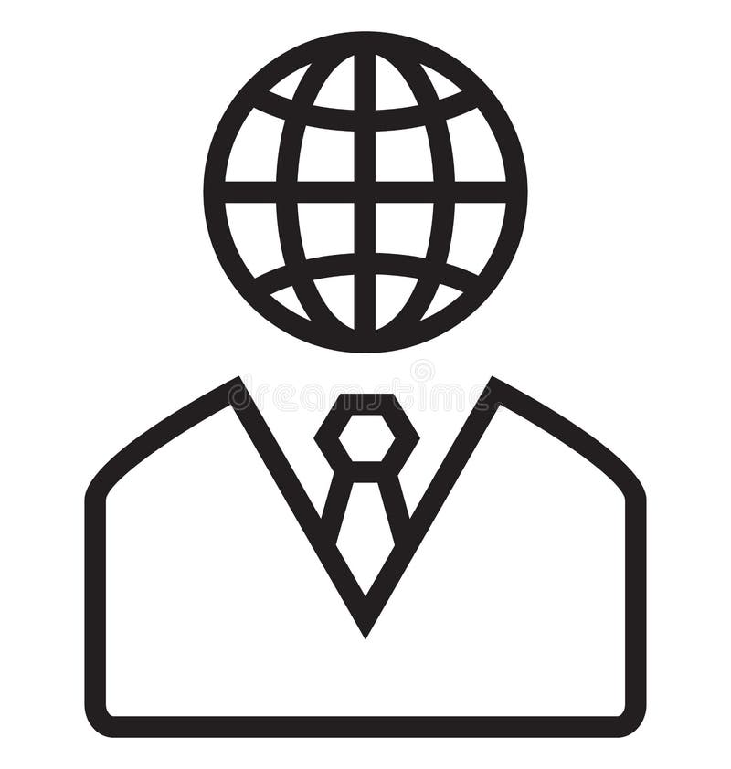 Global Management Isolated Vector Icon that Can Be Easily Modified or ...