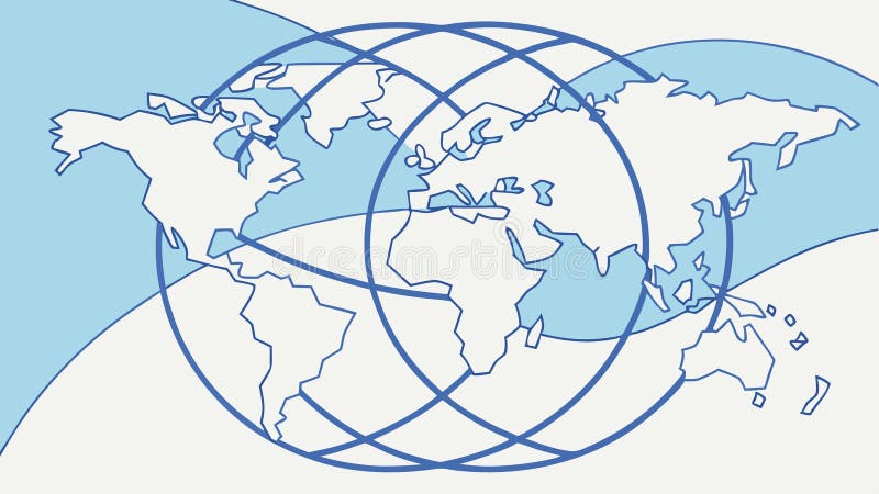Global Map Communication, Interconnected World View, Vector Design ...