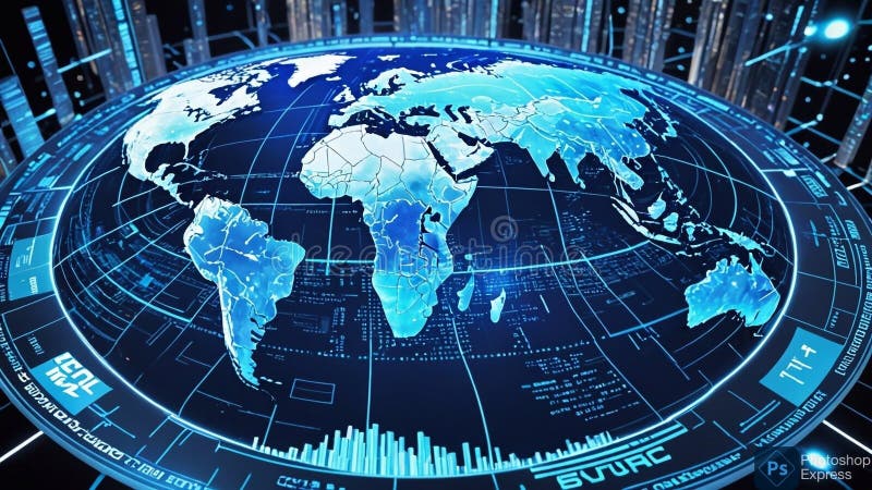 Global Map Concept Background Generate Ai Stock Illustration ...